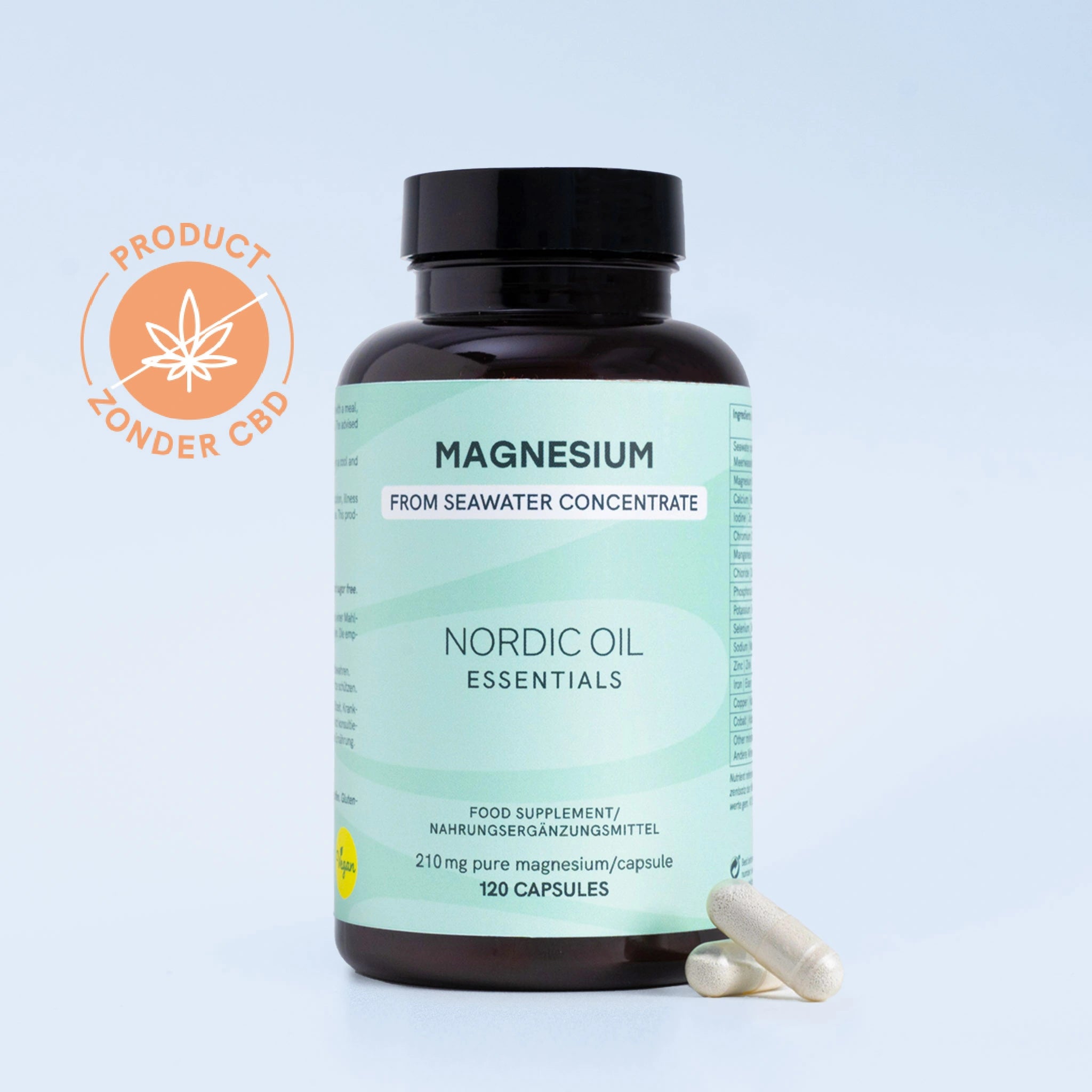 Magnesium Capsules -120 Tabletten uit zeewaterconcentraat – Nordic Oil